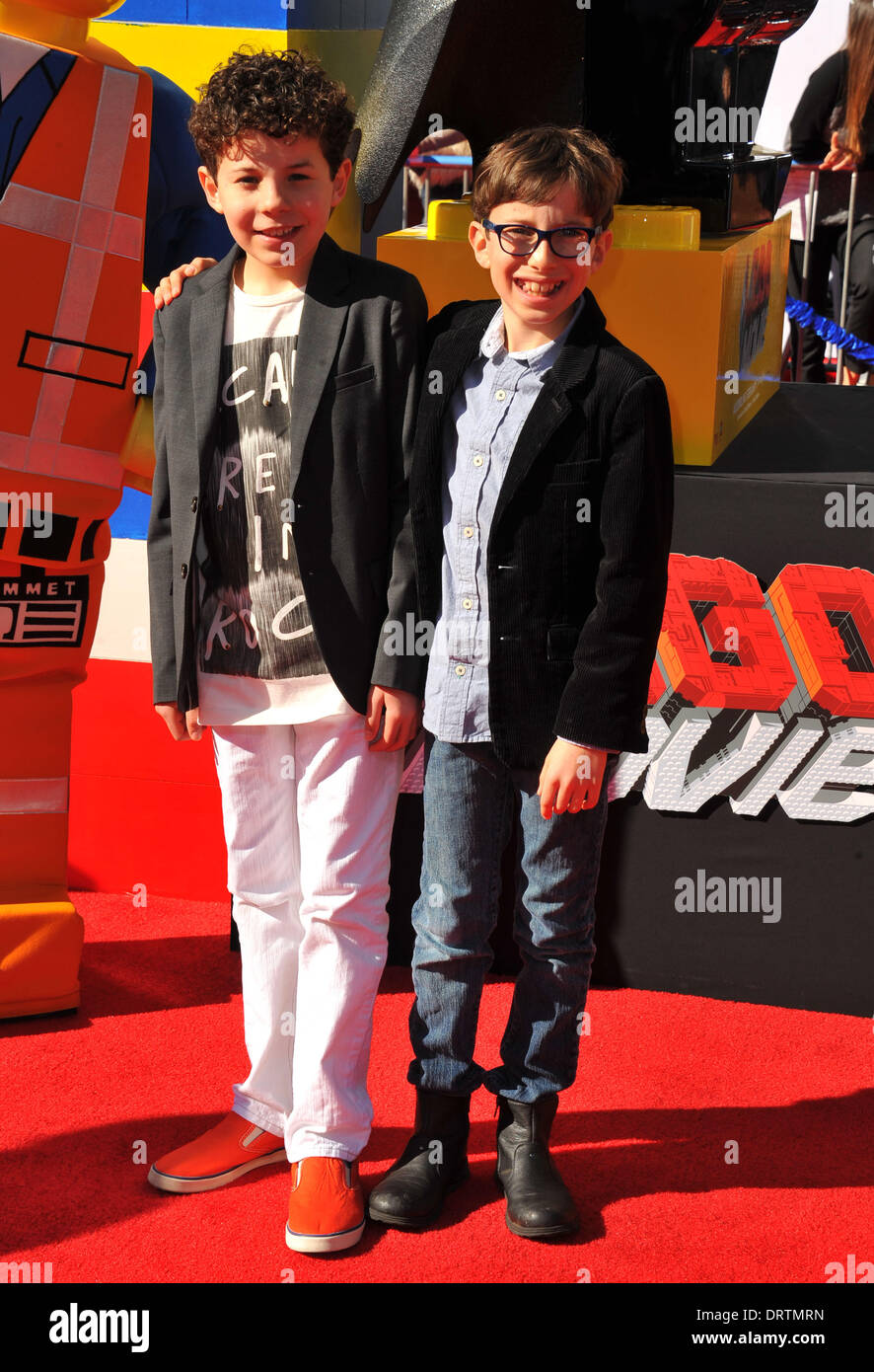 Los Angeles, California, USA. 1st Feb, 2014. Jaden Sand, Cole Sand ...