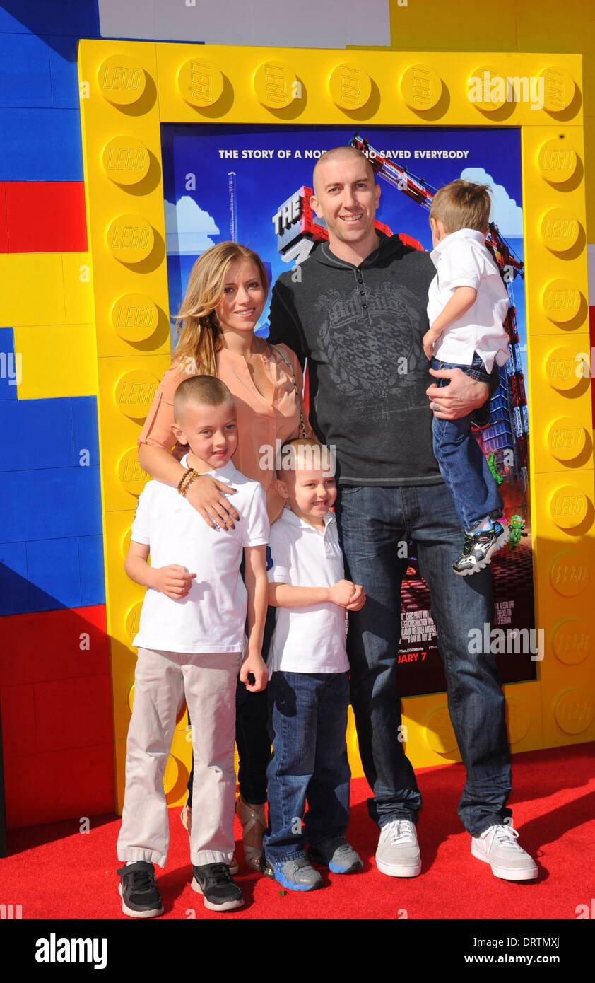 Los Angeles, CA, USA. 1st Feb, 2014. Steve Blake, family at arrivals ...