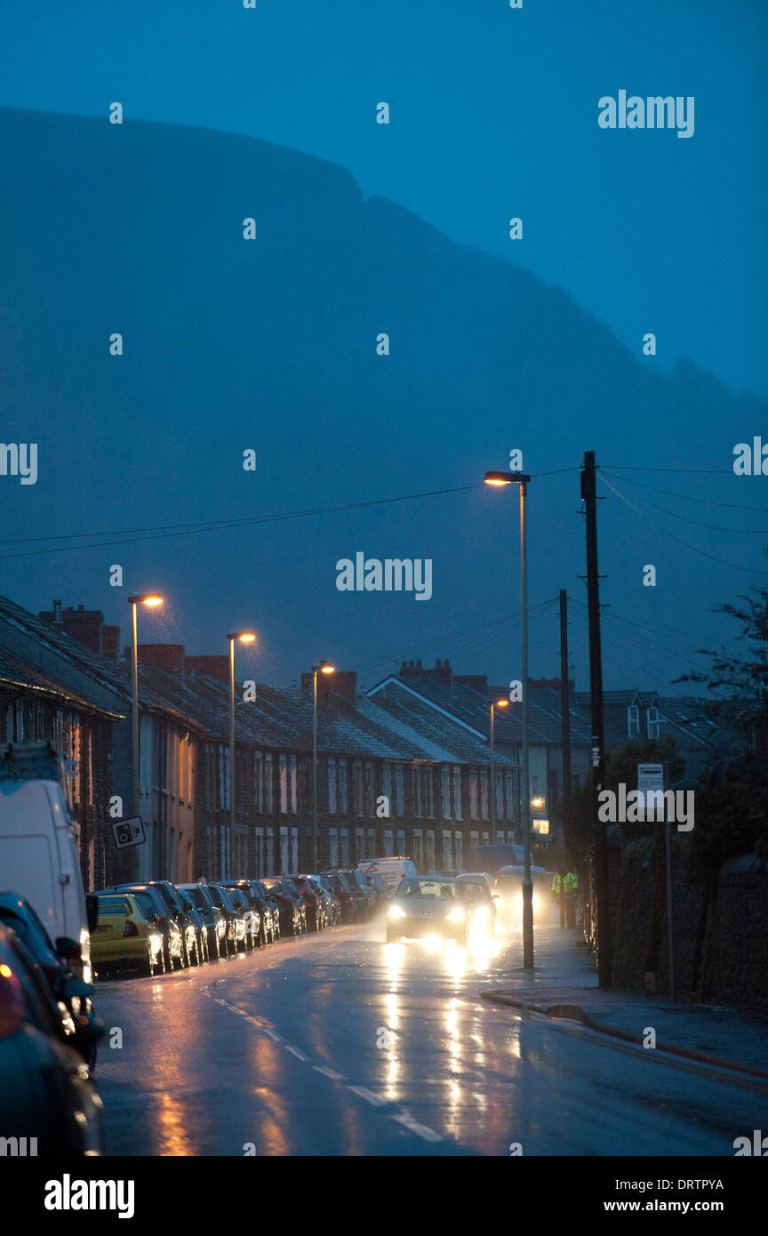 Rhondda Valley, Rhondda Cynon Taff, Wales, UK. 1st February 2014. The ...