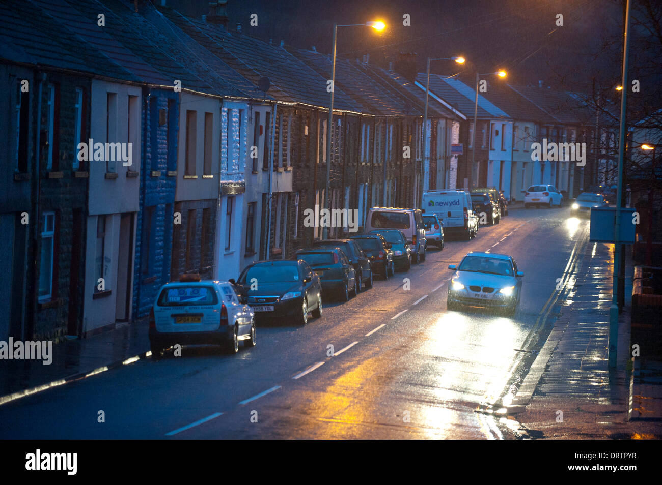 Rhondda Valley, Rhondda Cynon Taff, Wales, UK. 1st February 2014. The ...