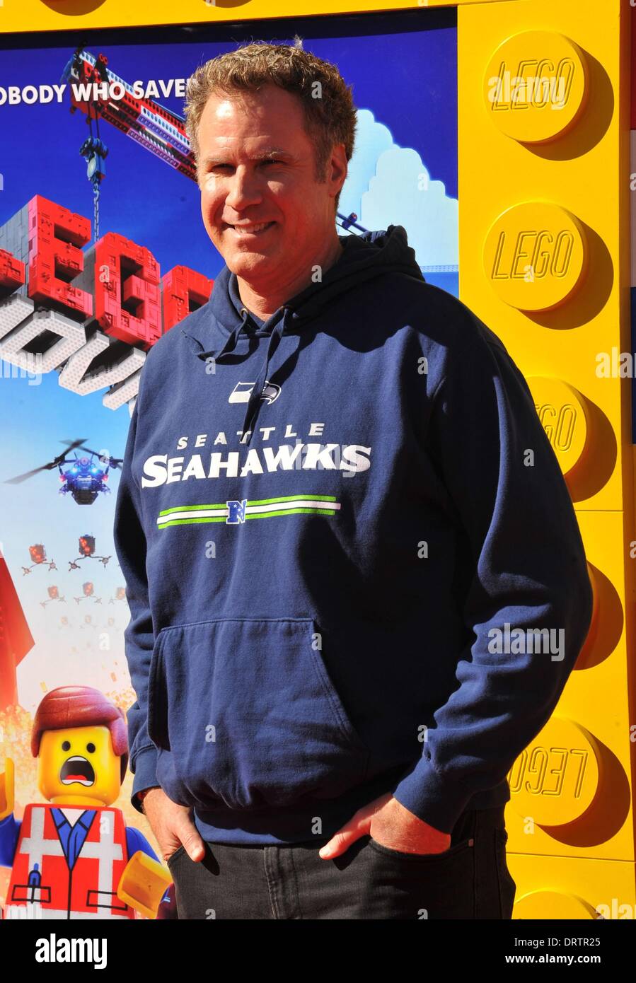 Los Angeles, CA, USA. 1st Feb, 2014. Will Ferrell at arrivals for LEGO ...