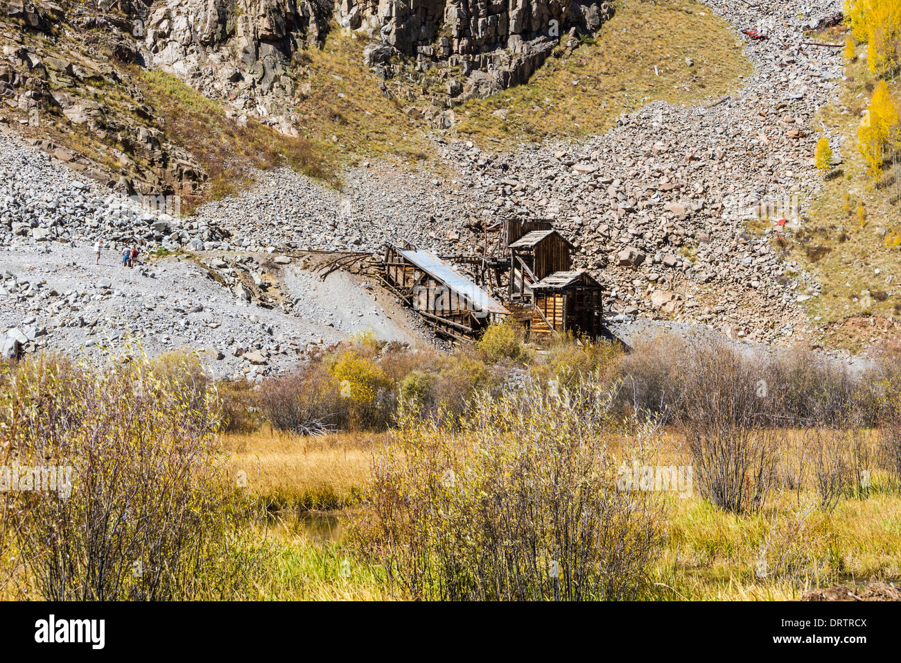 Abandoned mining building on mountainside at Silverton, Colorado Stock ...