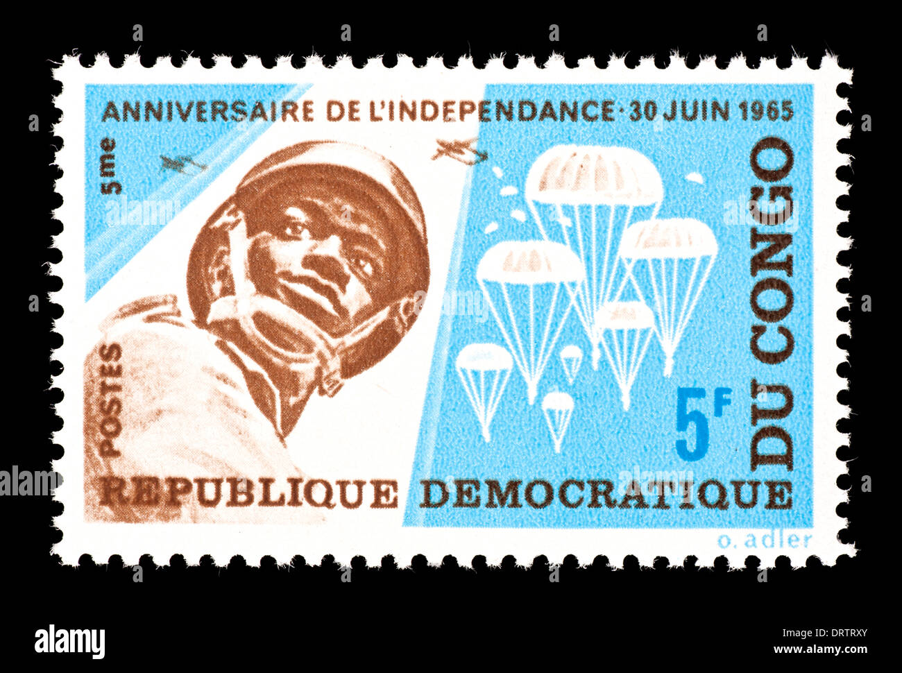 Postage stamp from the Congo Democratic Republic depicting a ...