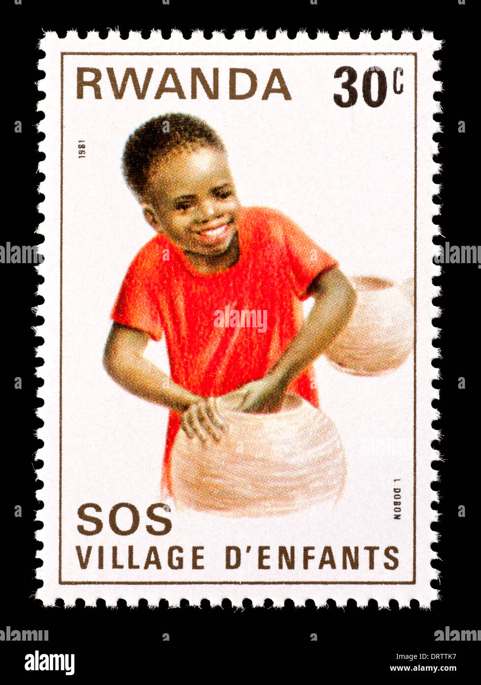 Postage Stamp From Rwanda Depicting High Resolution Stock Photography ...