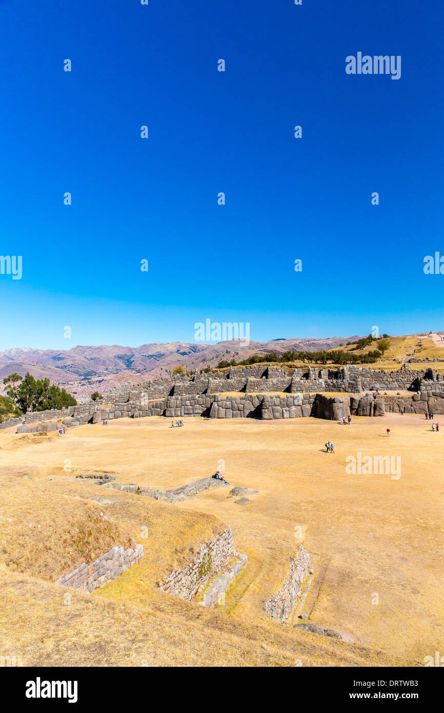 Inca Wall in SAQSAYWAMAN Peru South America. Example of polygonal ...