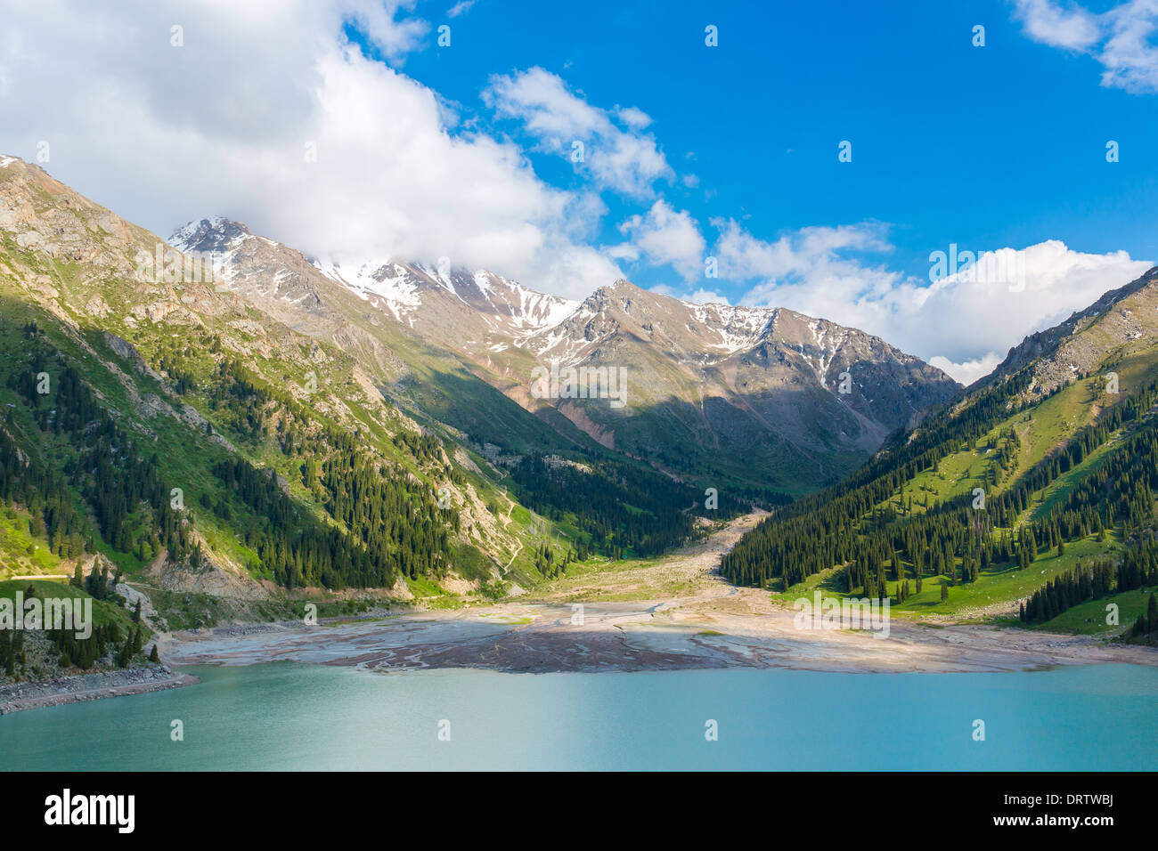 Spectacular scenic Big Almaty Lake ,Tien Shan Mountains in Almaty ...