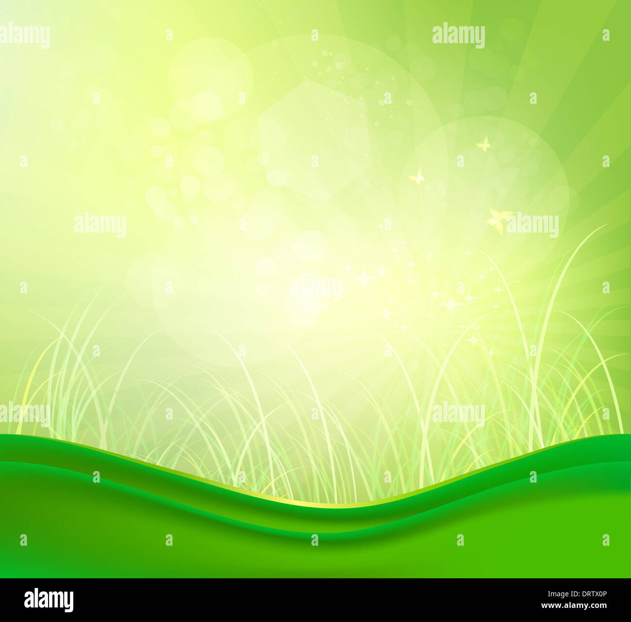 Shiny green wavy grass hi-res stock photography and images - Alamy