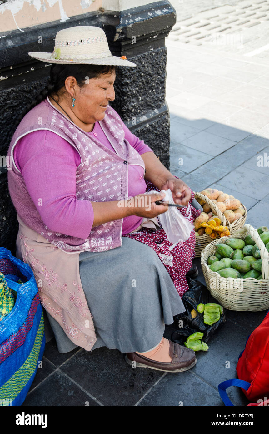 Women selling prickly pears on the street. Arequipa. Peru Stock Photo ...
