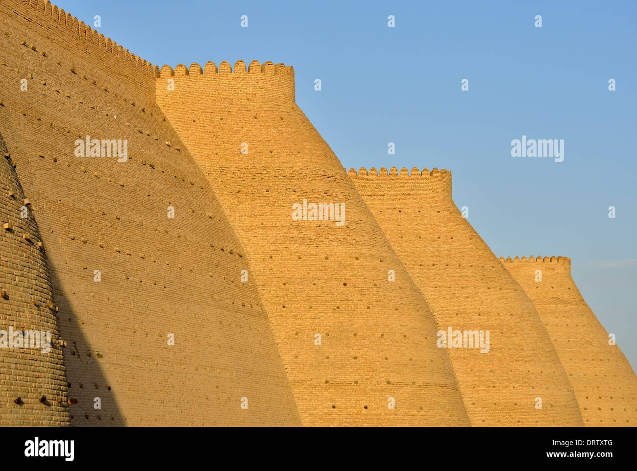 Mud walls of the Ark Fortress, Bukhara, Uzbekistan Stock Photo - Alamy