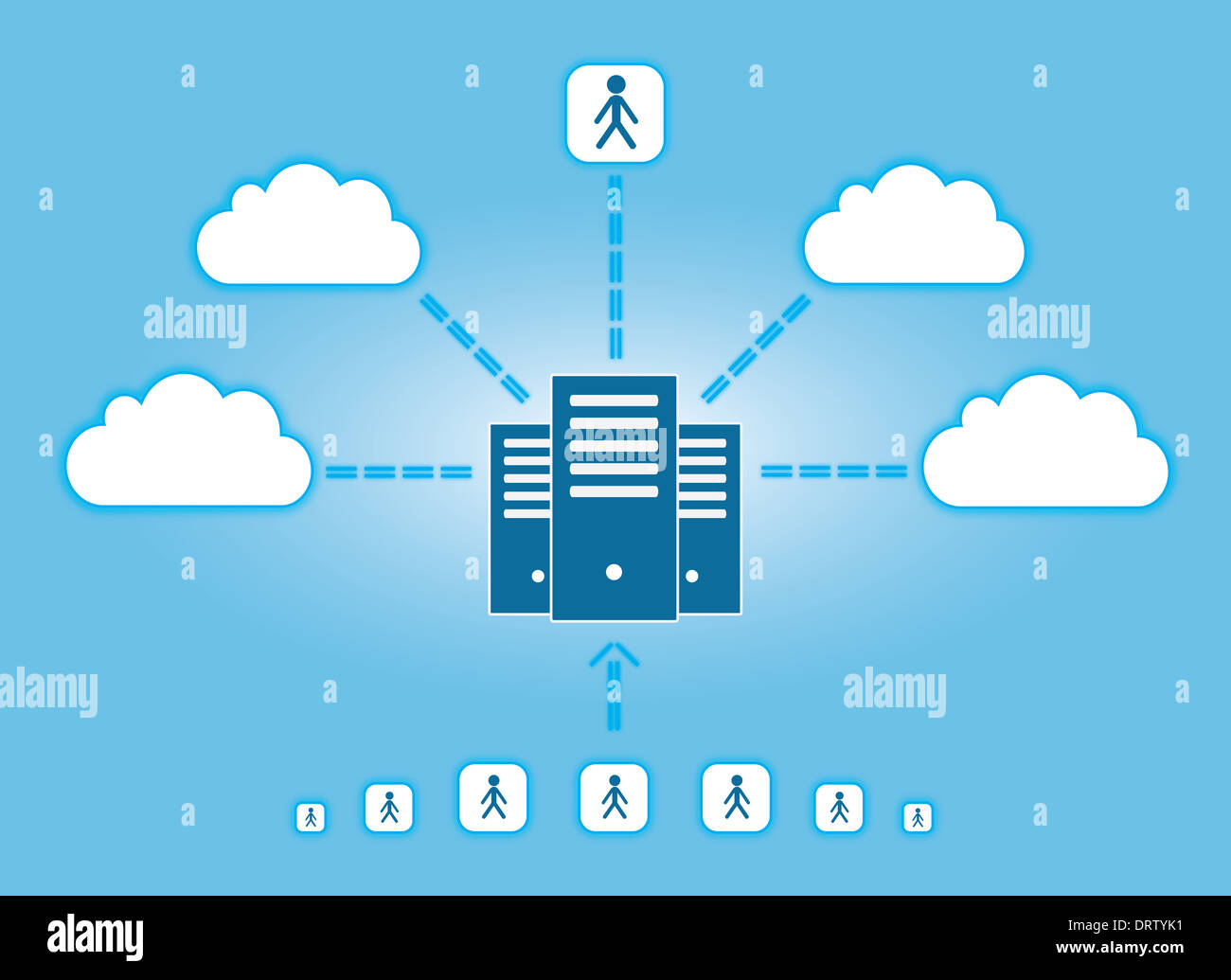 Vector illustration - cloud computing and connectivity concept Stock ...