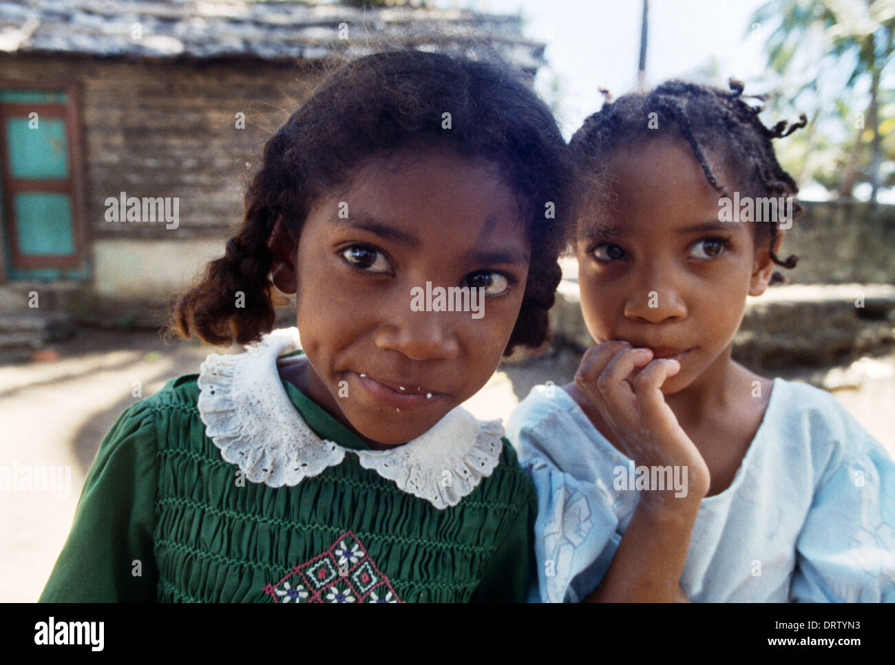 Dominican Republic Portrait of Children In Village Stock Photo - Alamy