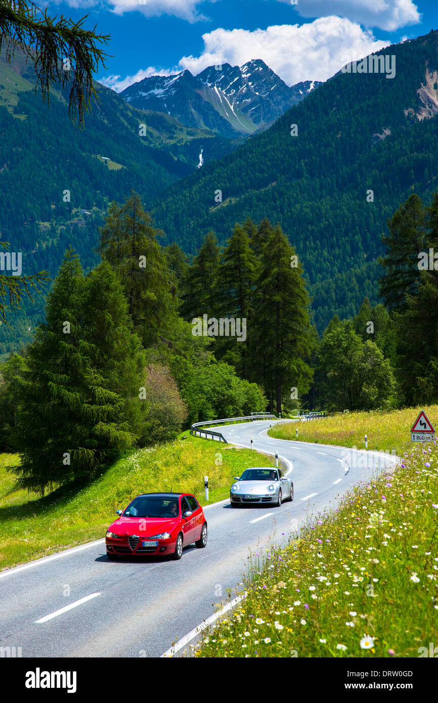 Porsche 911 on the alpine road hi-res stock photography and images - Alamy