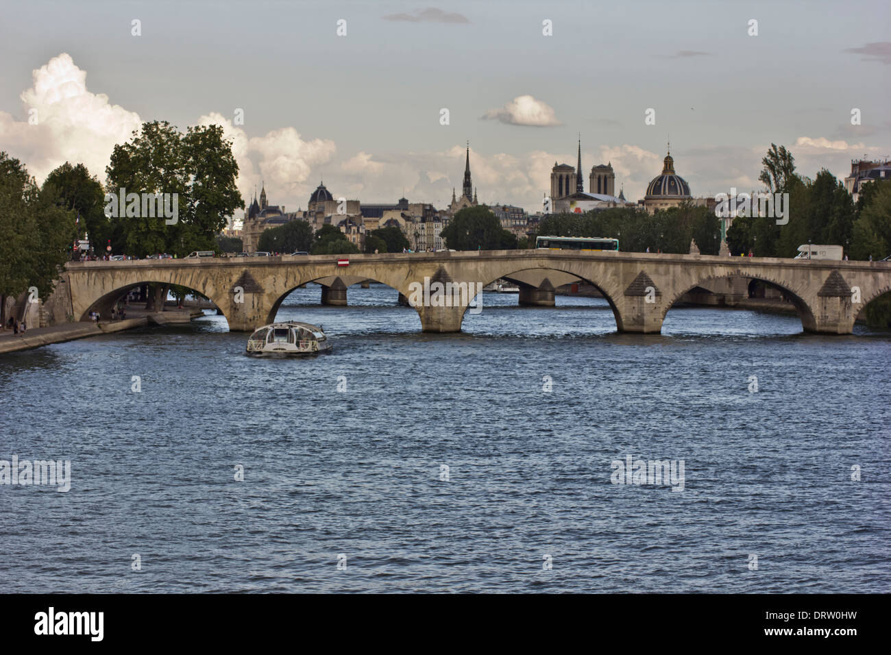 Landscape of Paris, overlooking the Seine river Stock Photo - Alamy