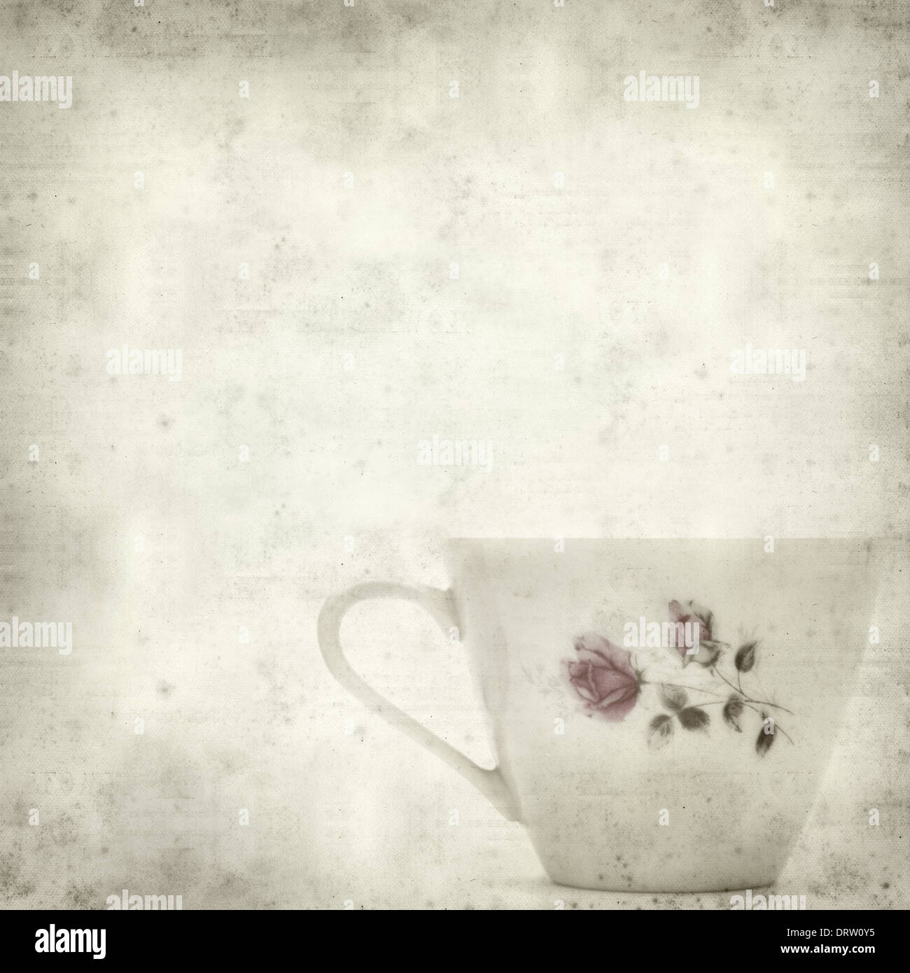 textured old paper background with vintage coffee cup Stock Photo - Alamy
