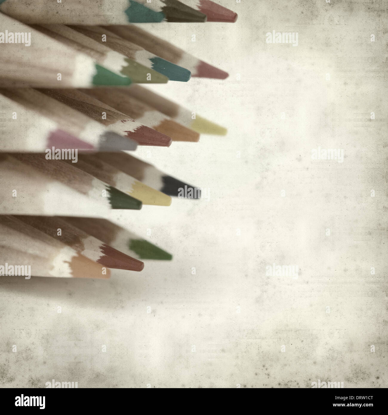 textured old paper background with color pencils Stock Photo - Alamy