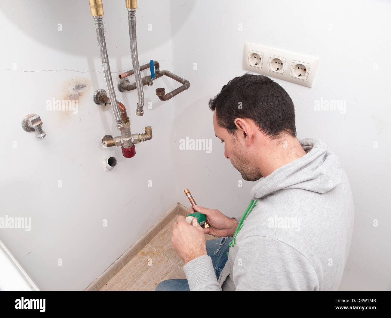 Plumbing inside home hi-res stock photography and images - Alamy