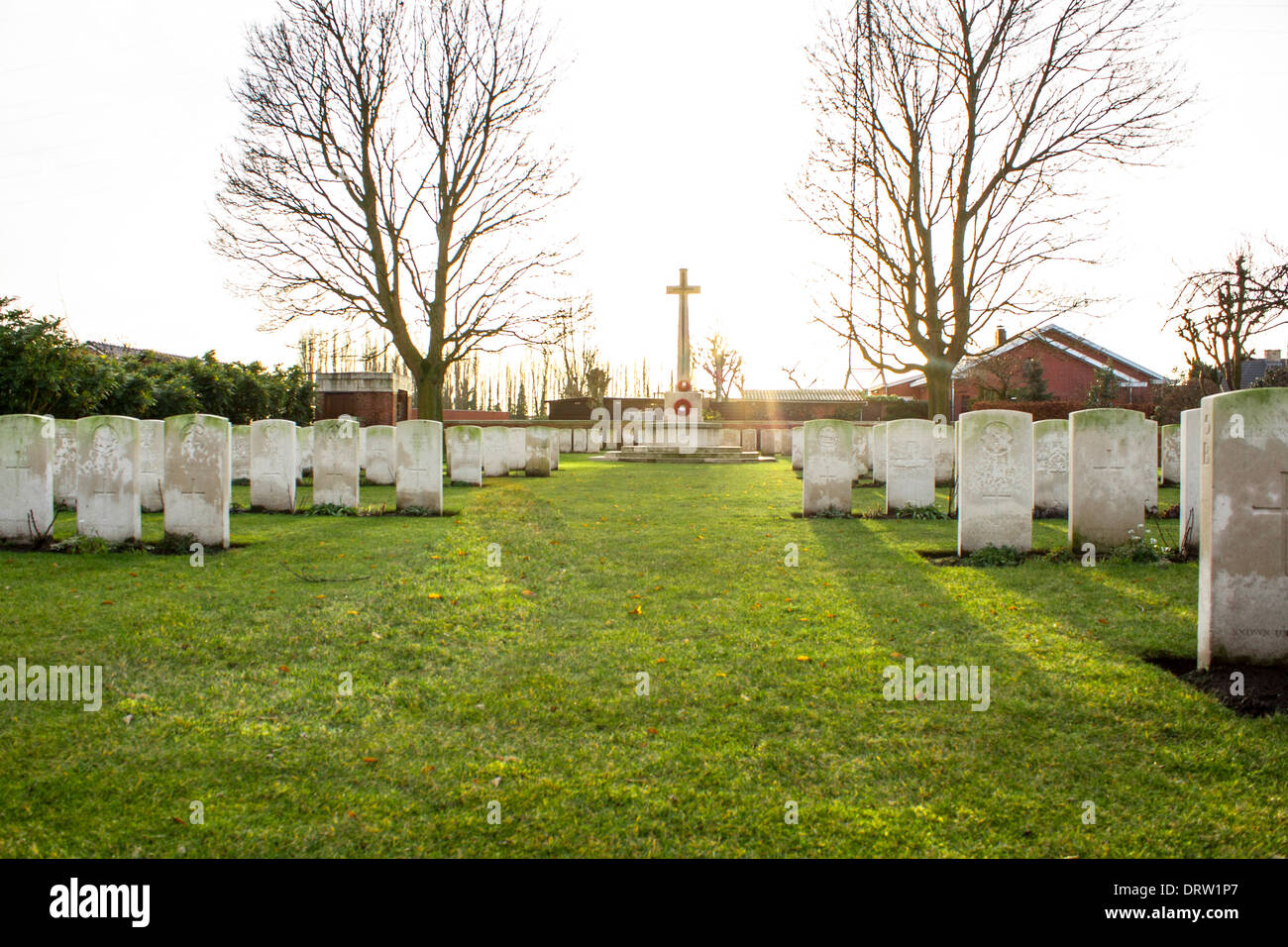 Cemetery world war flanders fields Belgium Stock Photo - Alamy