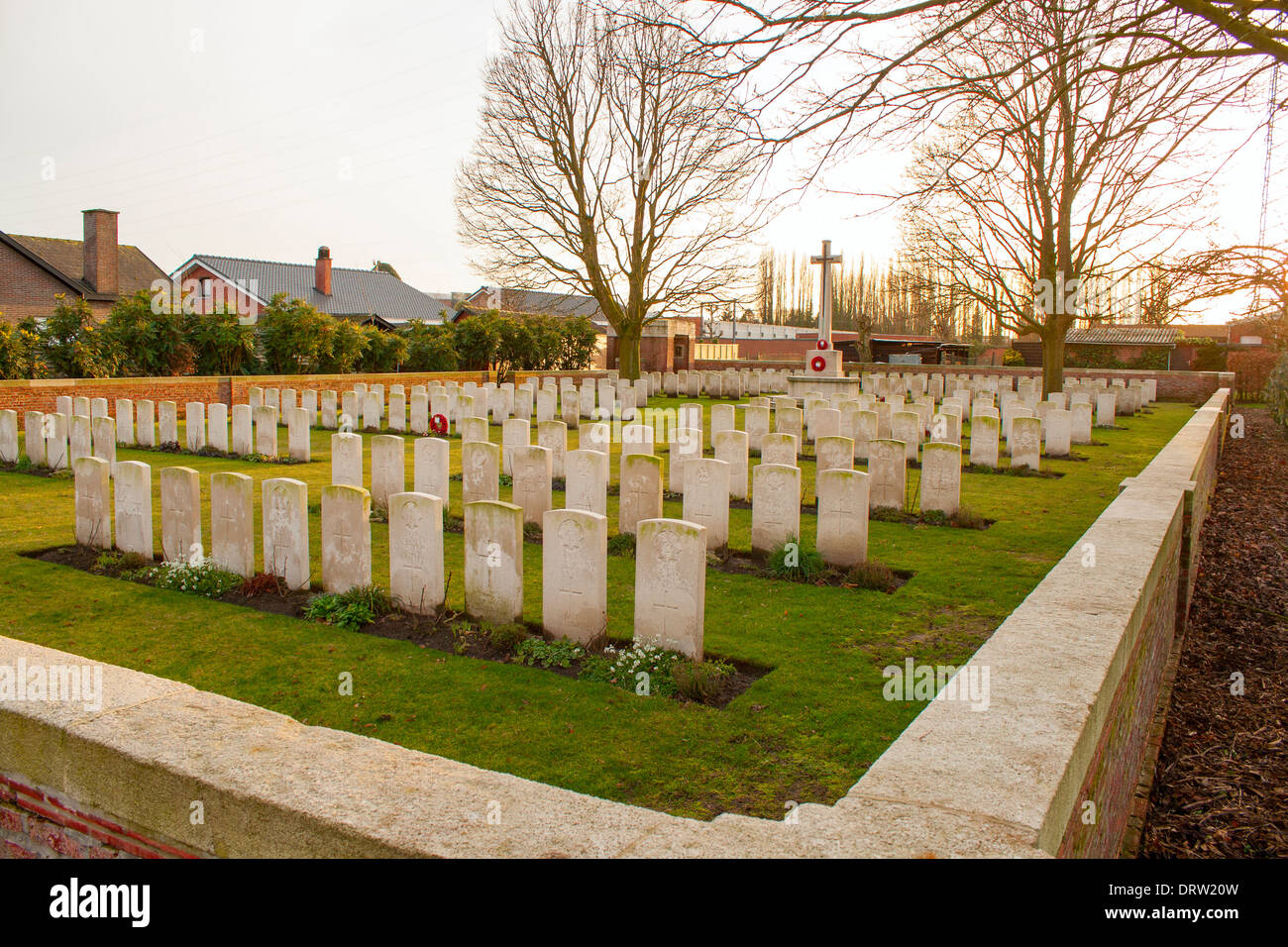 Cemetery world war flanders fields Belgium Stock Photo - Alamy
