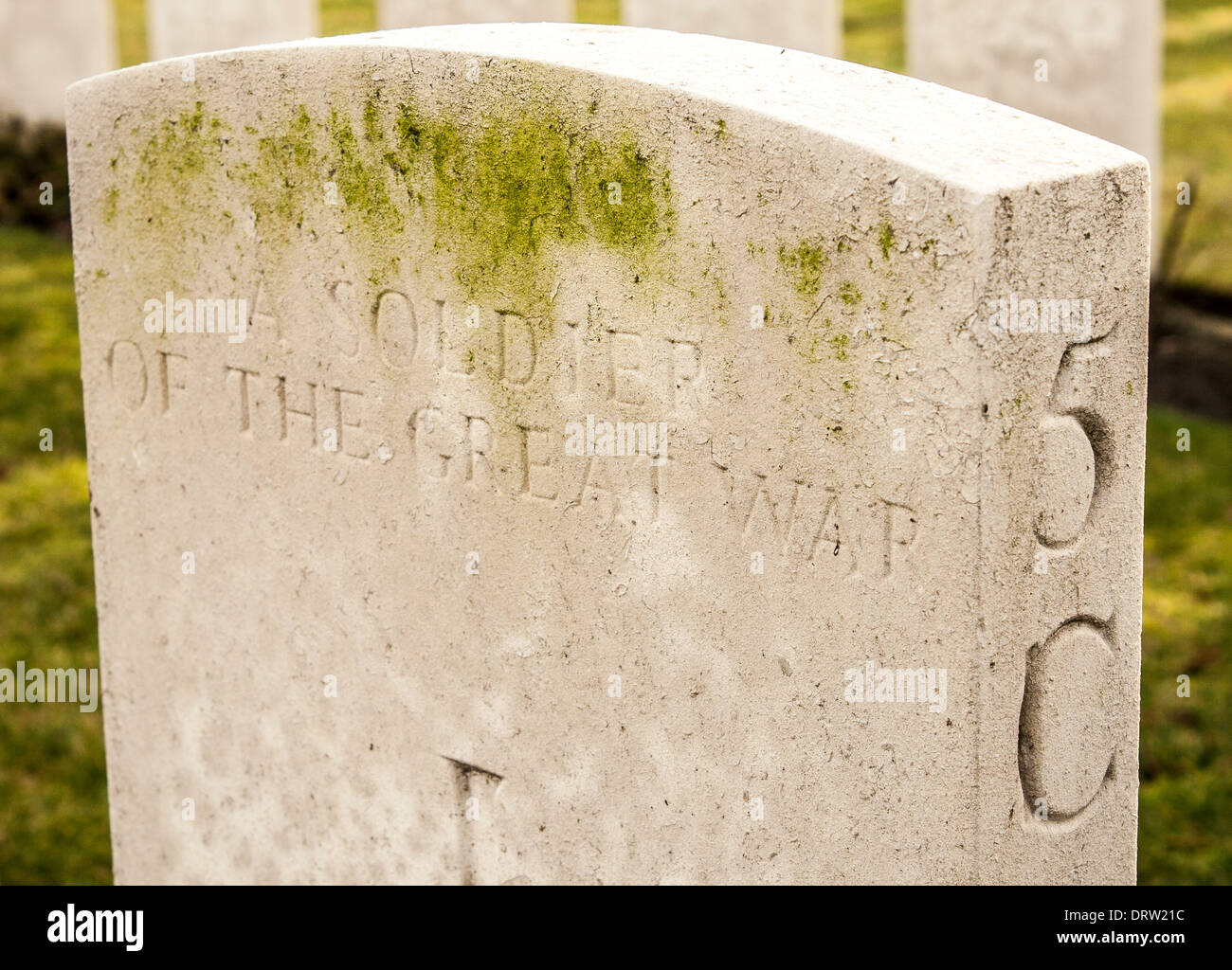 a soldier of the great war in flanders fields Stock Photo - Alamy