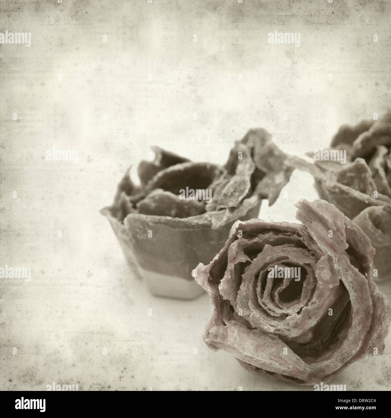 textured old paper background with rose kindling Stock Photo - Alamy