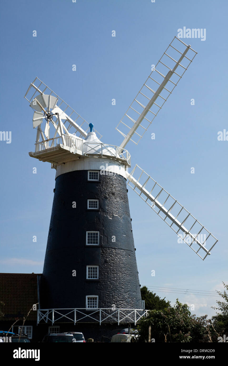 Burnham Overy tower windmill Stock Photo - Alamy