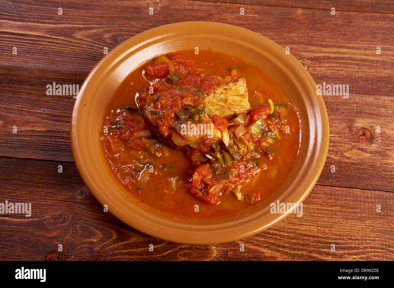 Hraime - Libyan prepared fish . fried mullet in tomato sauce with spice ...
