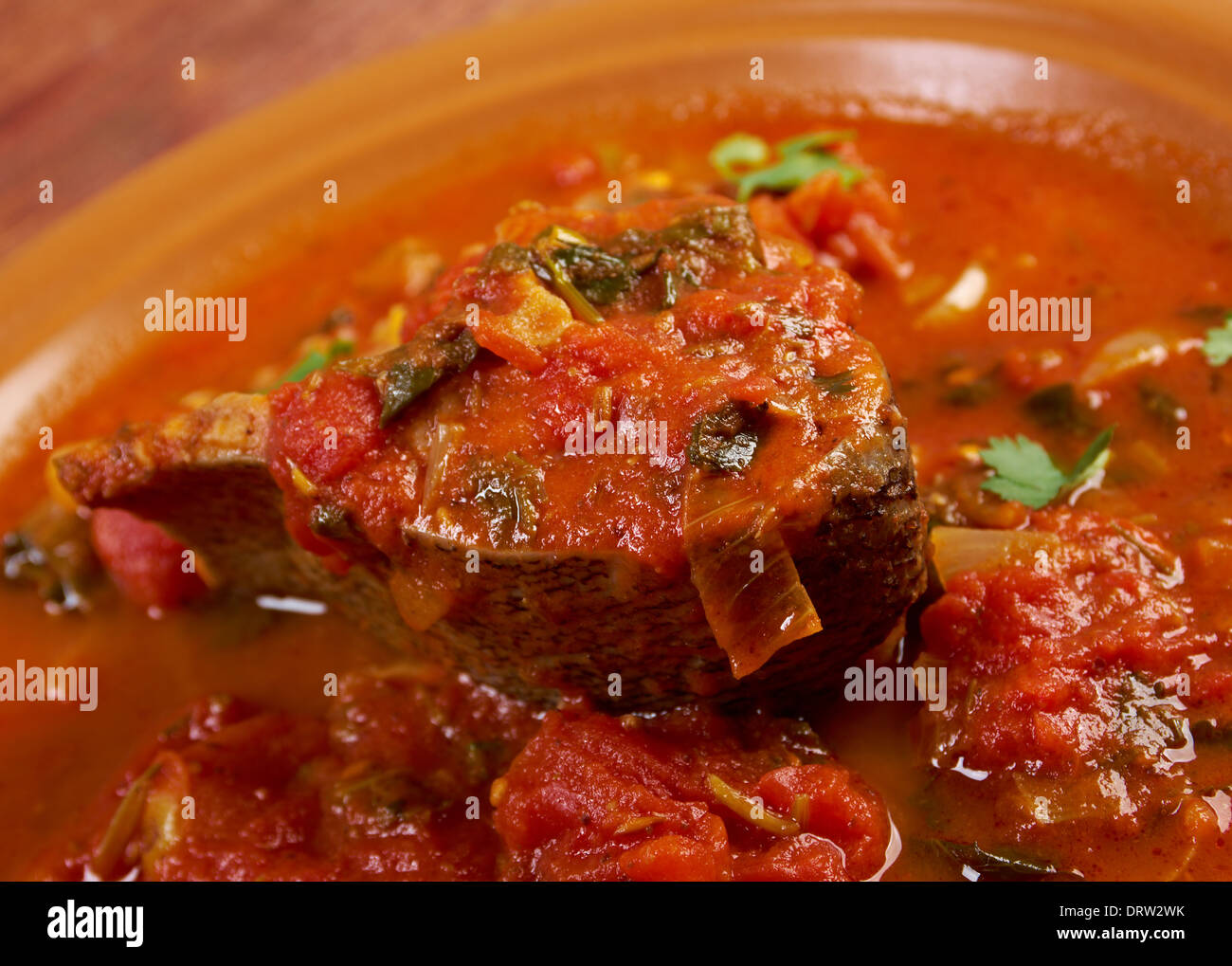 Hraime - Libyan prepared fish . fried mullet in tomato sauce with spice ...