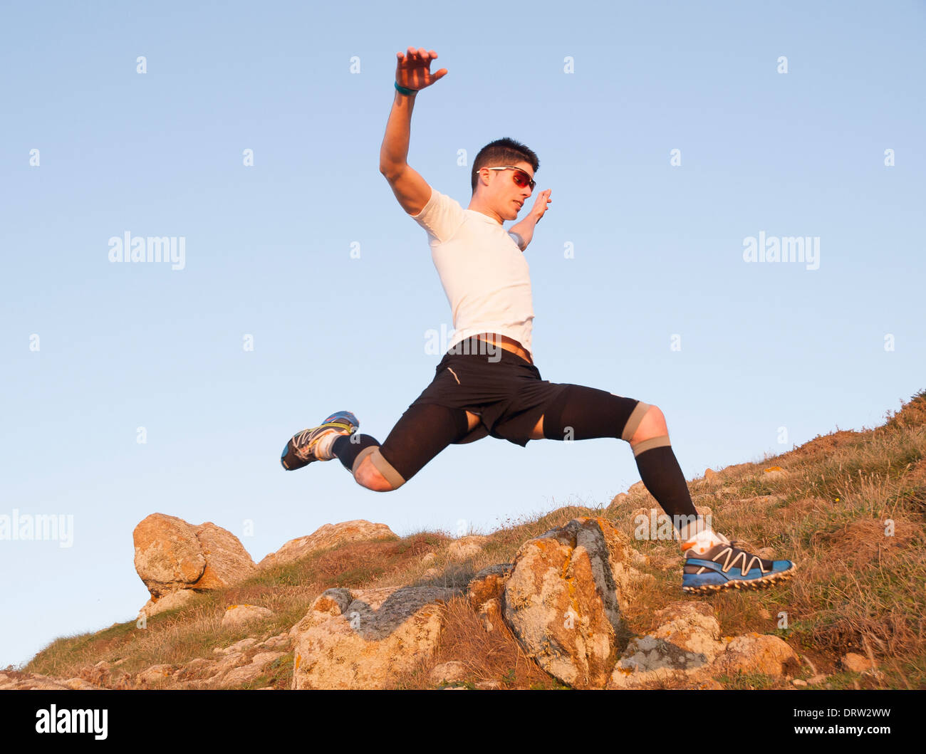 Man practicing running hi-res stock photography and images - Alamy