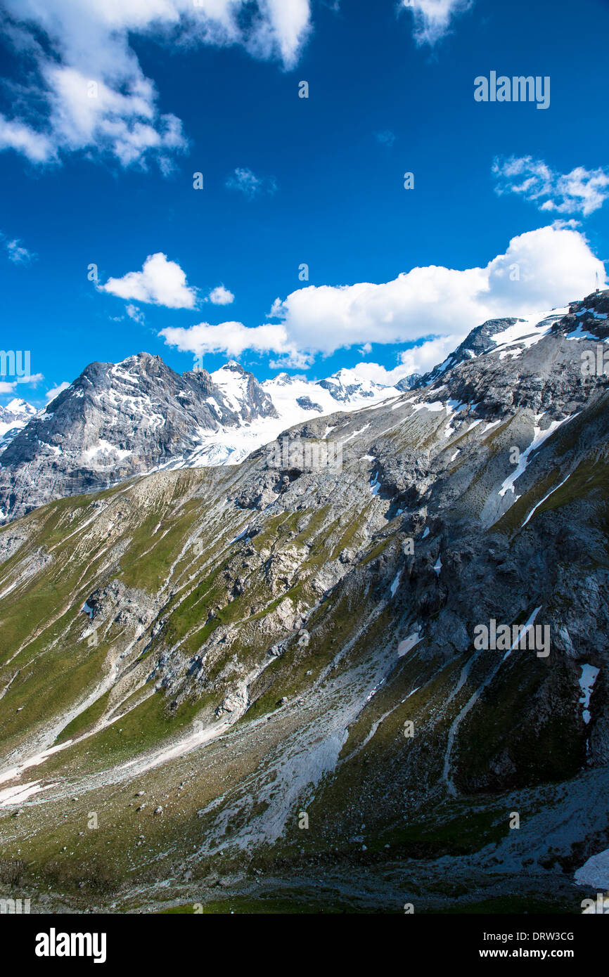 The Ortler Alps from The Stelvio Pass, Passo dello Stelvio, Stilfser ...