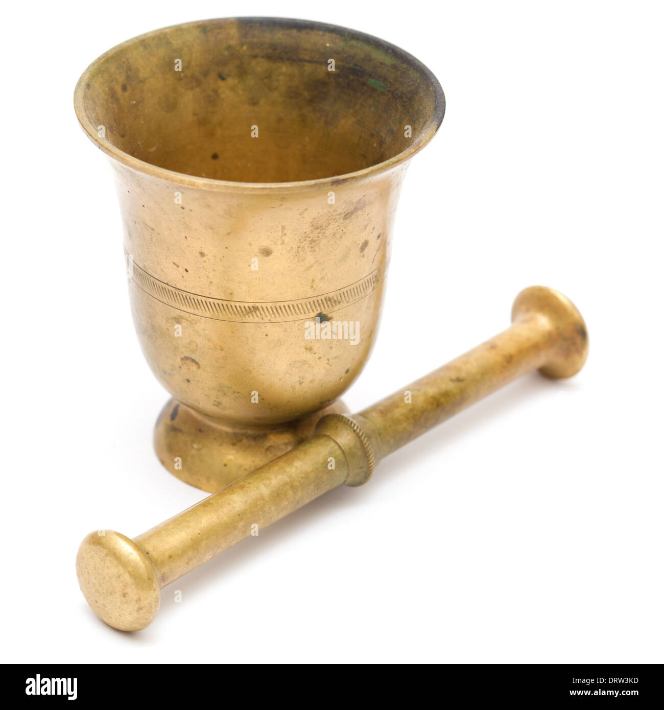 Pestle and mortar metal Cut Out Stock Images & Pictures - Alamy