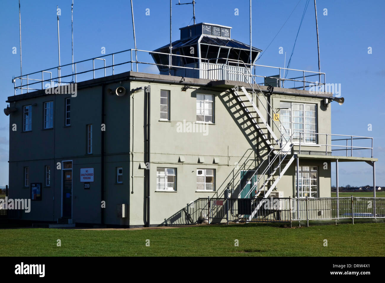 Control tower Duxford airfield Stock Photo - Alamy