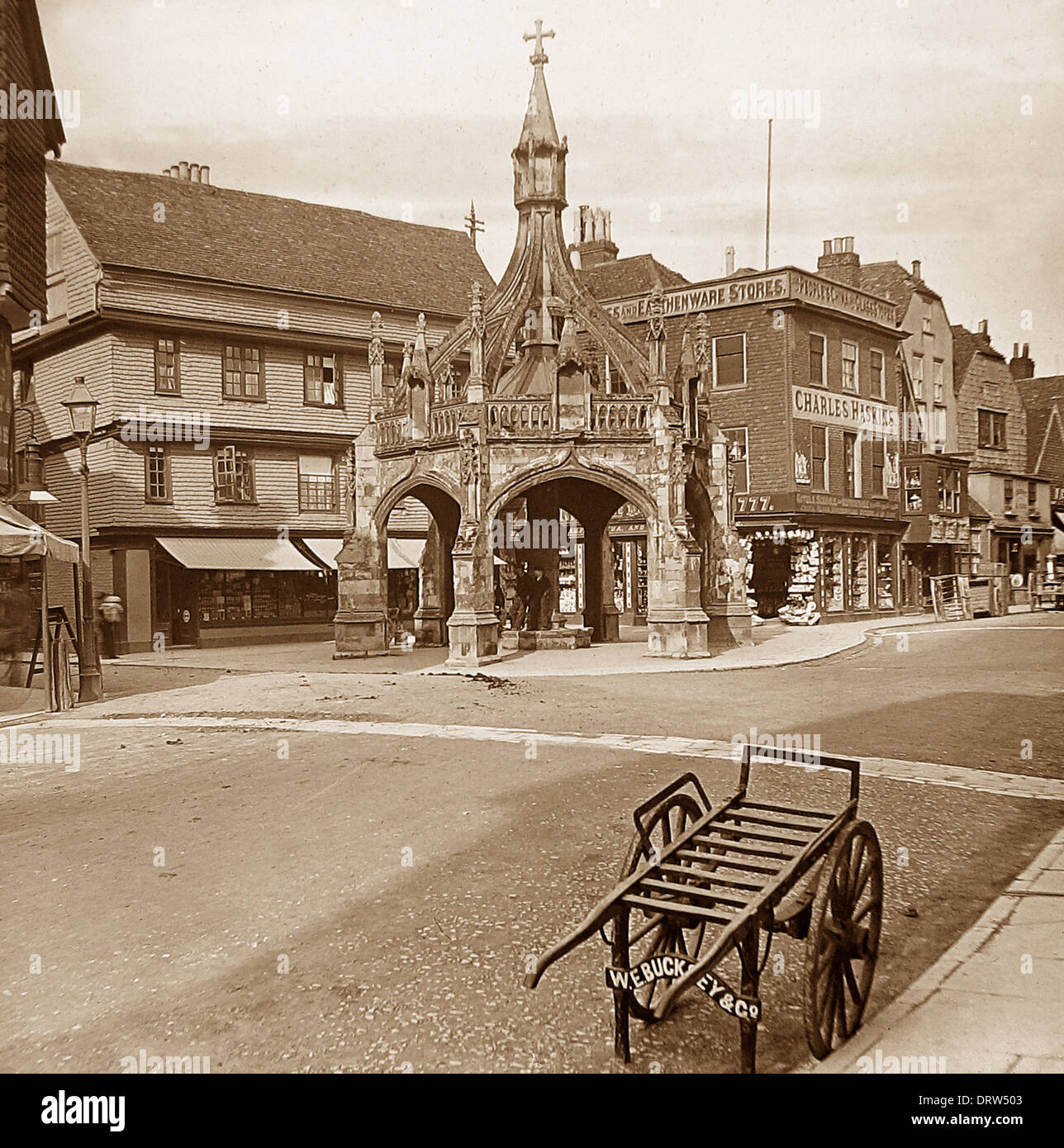 Salisbury Poultry Cross Victorian period Stock Photo - Alamy