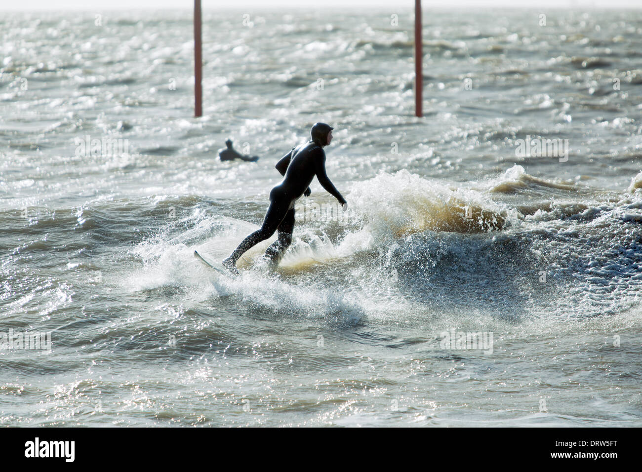 Surfing at Shoreham Beach, East Sussex, UK Stock Photo - Alamy
