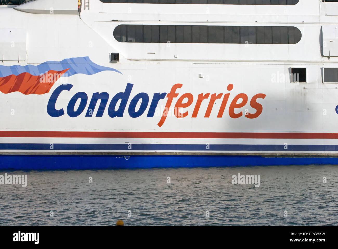 Condor ferry in Weymouth harbour Stock Photo - Alamy