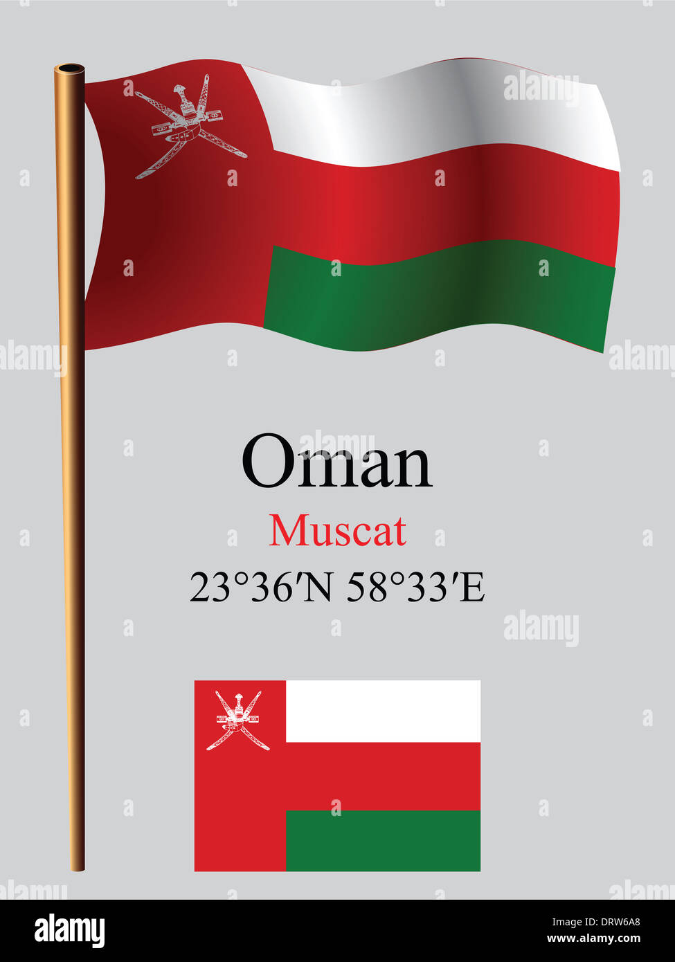 Flag vector nation oman muscat hi-res stock photography and images - Alamy