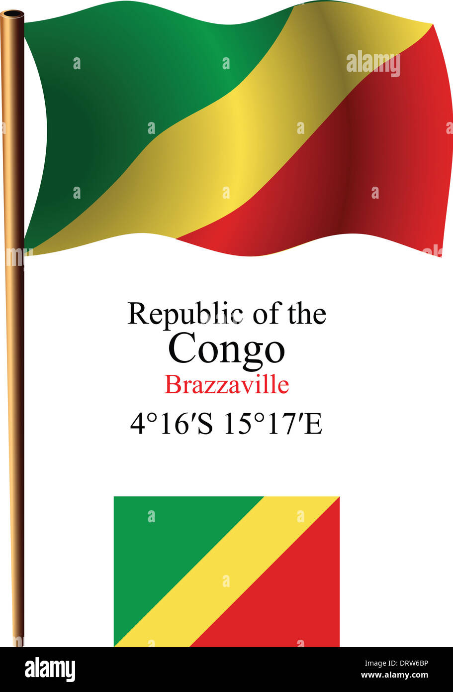 Flag of congo brazzaville hi-res stock photography and images - Alamy