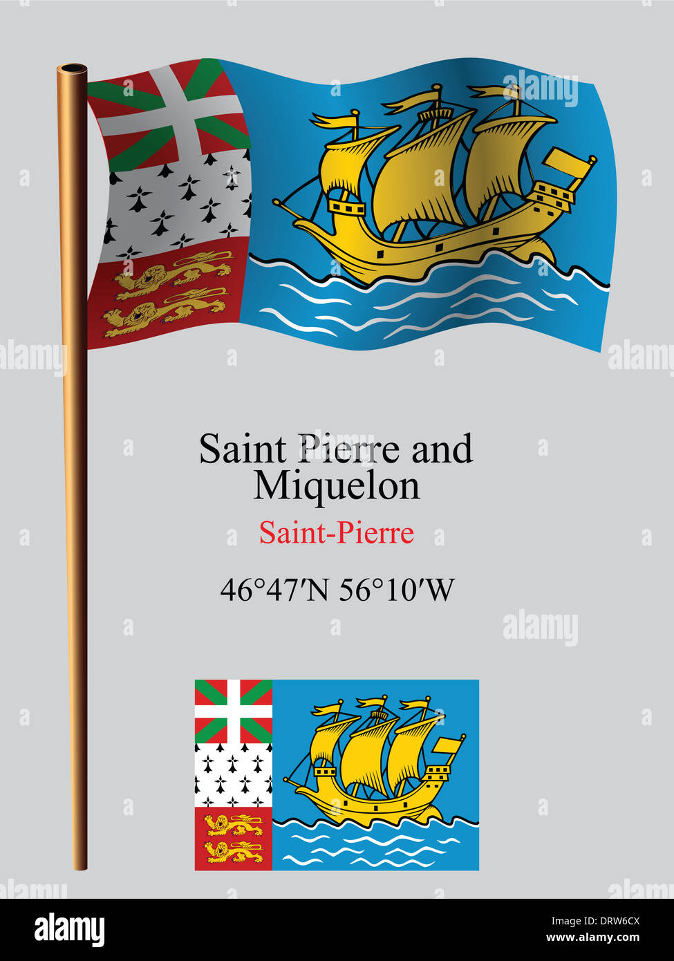 White saint pierre and miquelon flag hi-res stock photography and ...