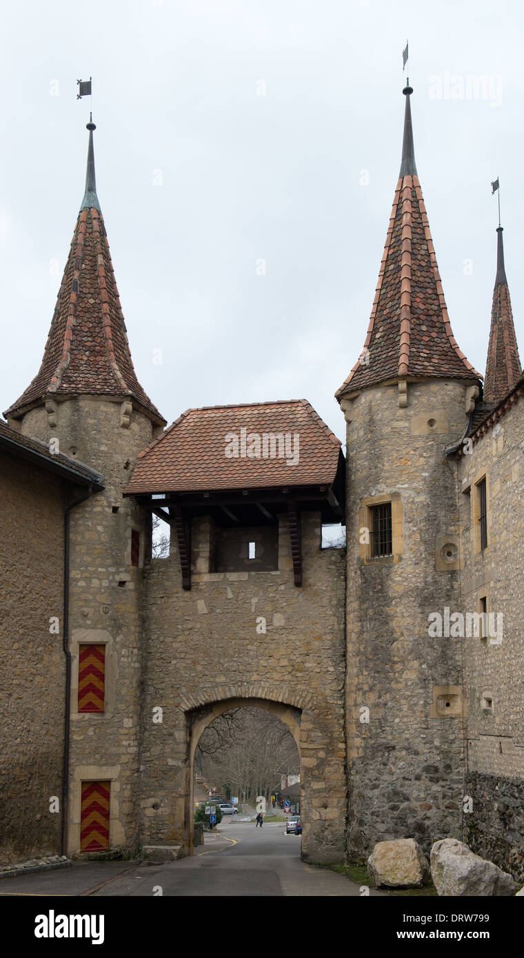 Place d'armes de Colombier, Neuchâtel, Switzerland -1 Stock Photo - Alamy