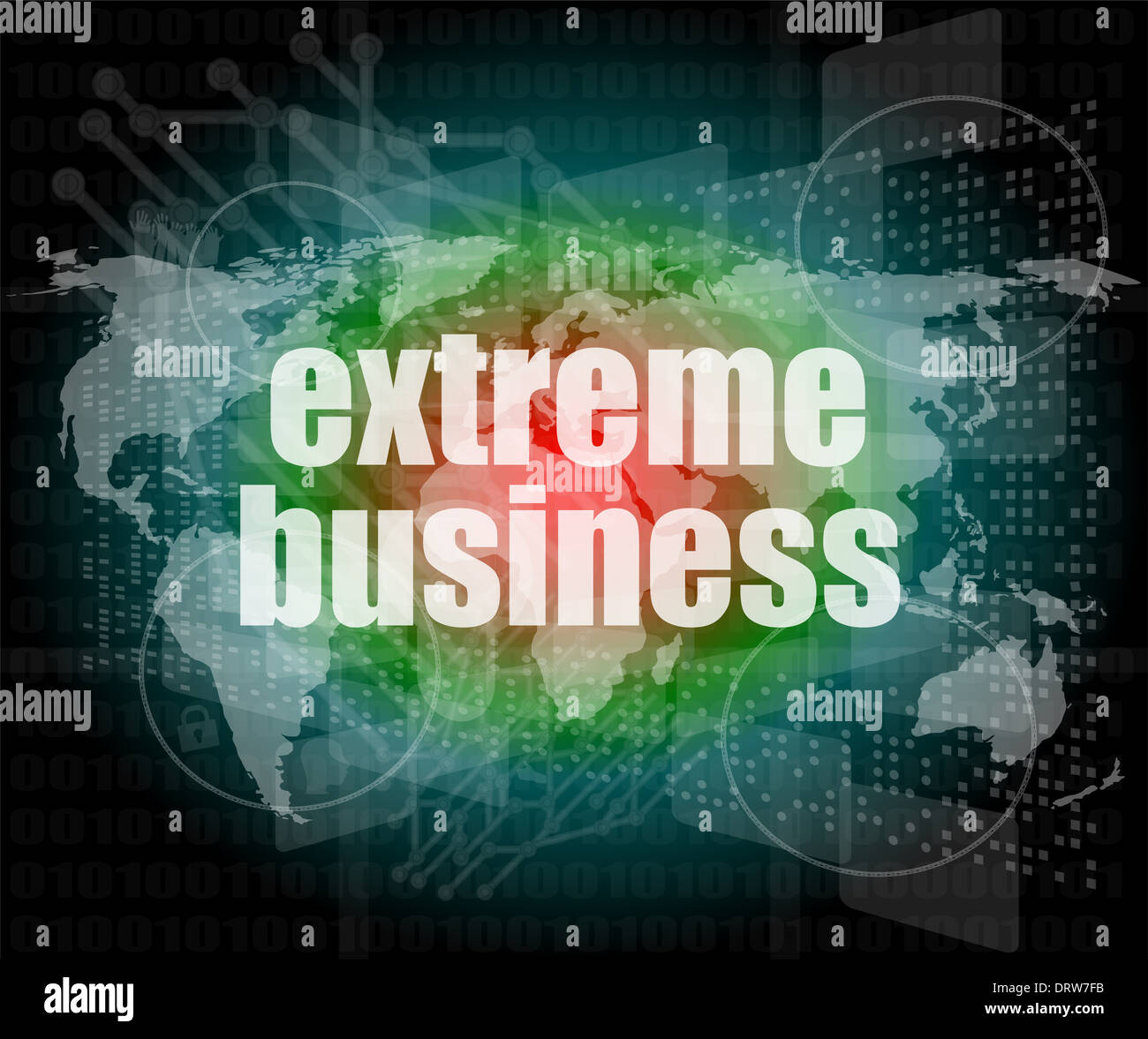 extreme business words on digital touch screen Stock Photo - Alamy
