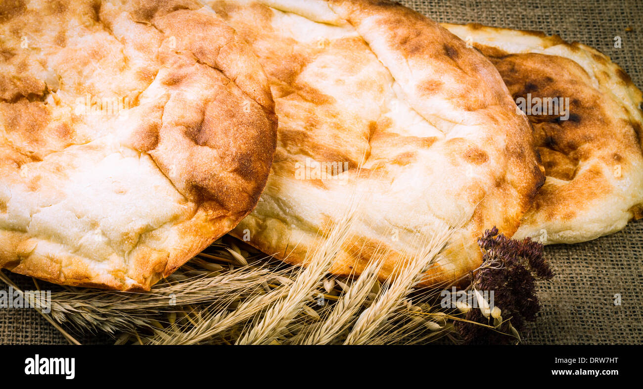background from the fresh pita bread Stock Photo - Alamy
