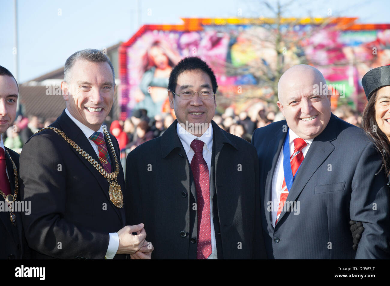 Liverpool, UK. 2nd Feb 2014. Lord Mayor of Liverpool Gary Millar and ...