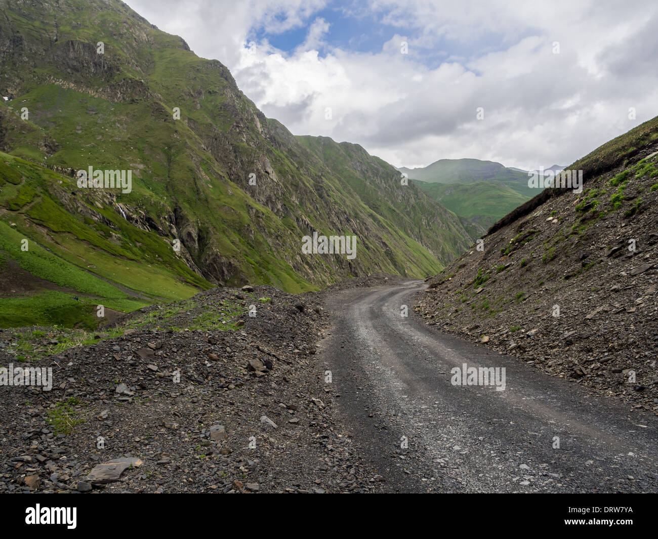 Road to Omalo in Tusheti region, Georgia, Caucasus. The road is know as ...