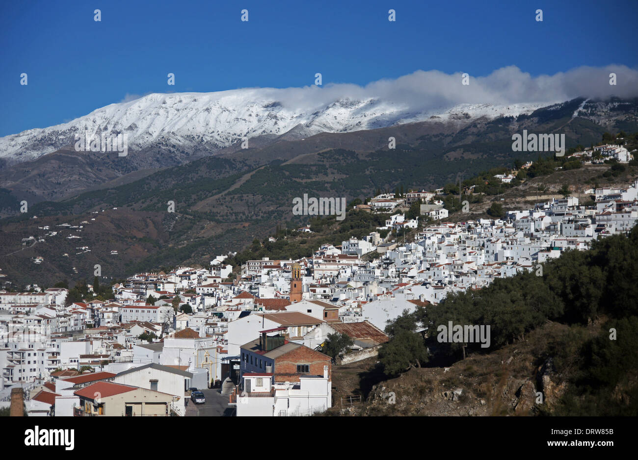 Competa in the winter Stock Photo - Alamy