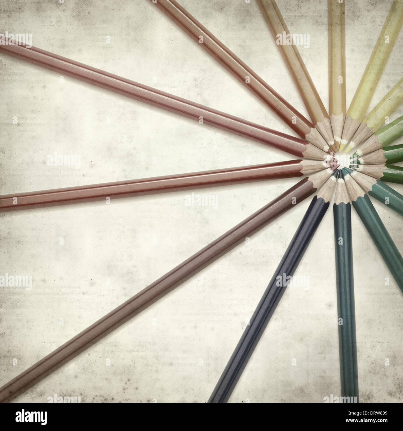 textured old paper background with color pencils Stock Photo - Alamy