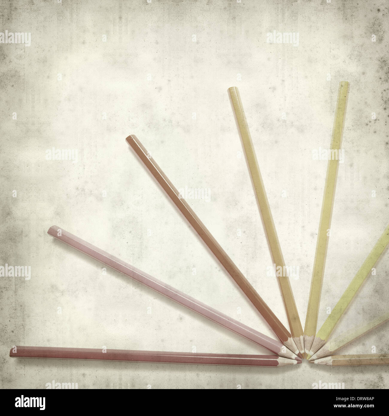 textured old paper background with color pencils Stock Photo - Alamy