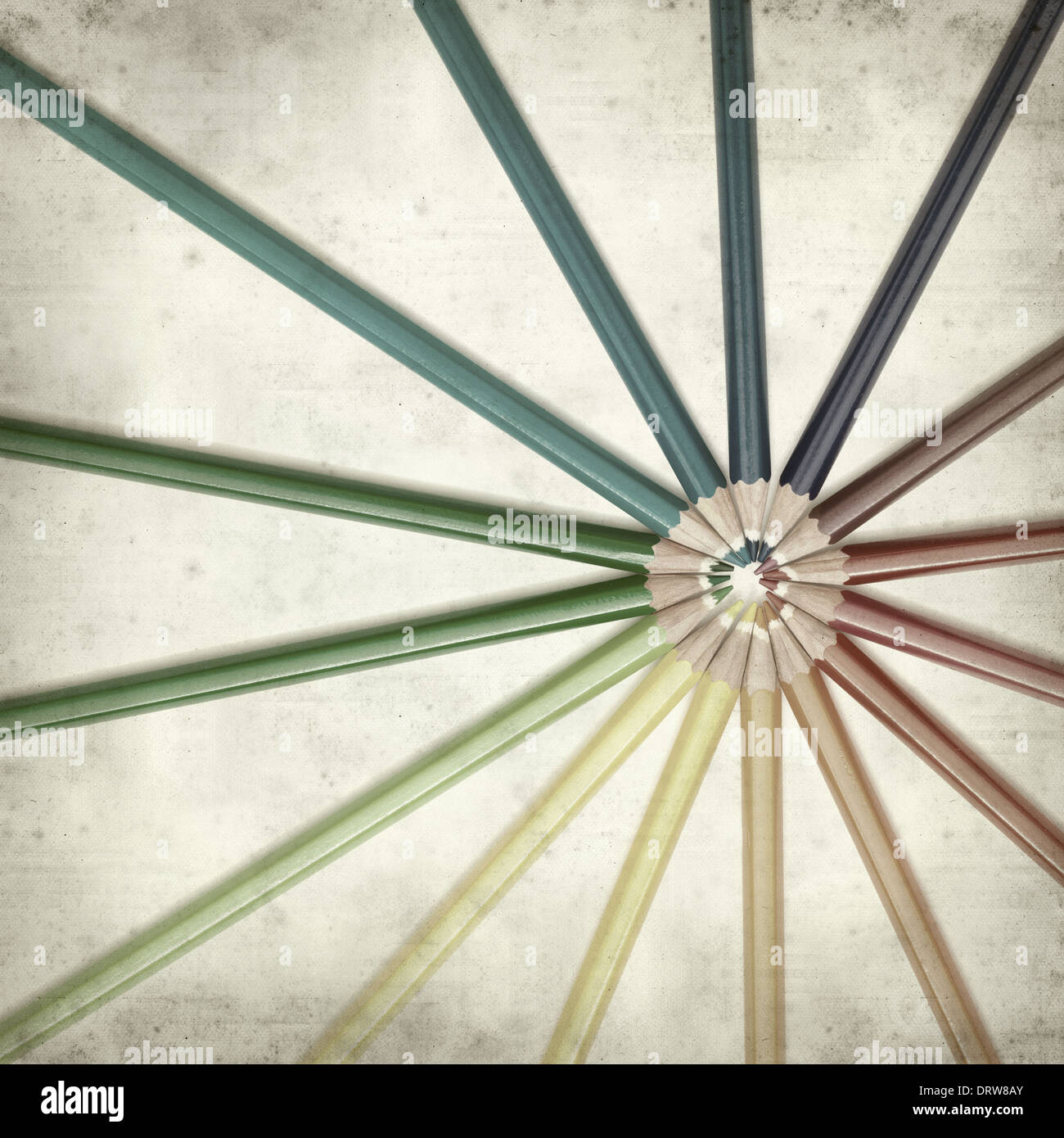 textured old paper background with color pencils Stock Photo - Alamy