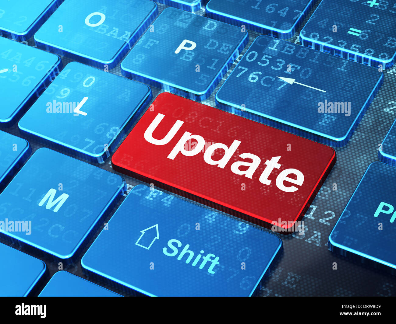 Web development concept: Update on computer keyboard background Stock Photo - Alamy