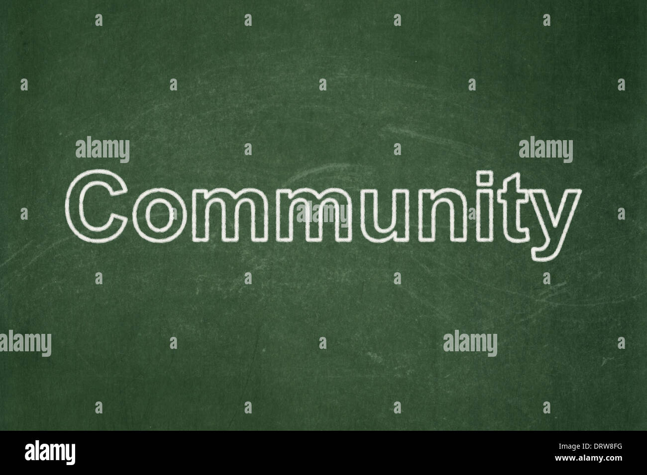 Social media concept: Community on chalkboard background Stock Photo ...