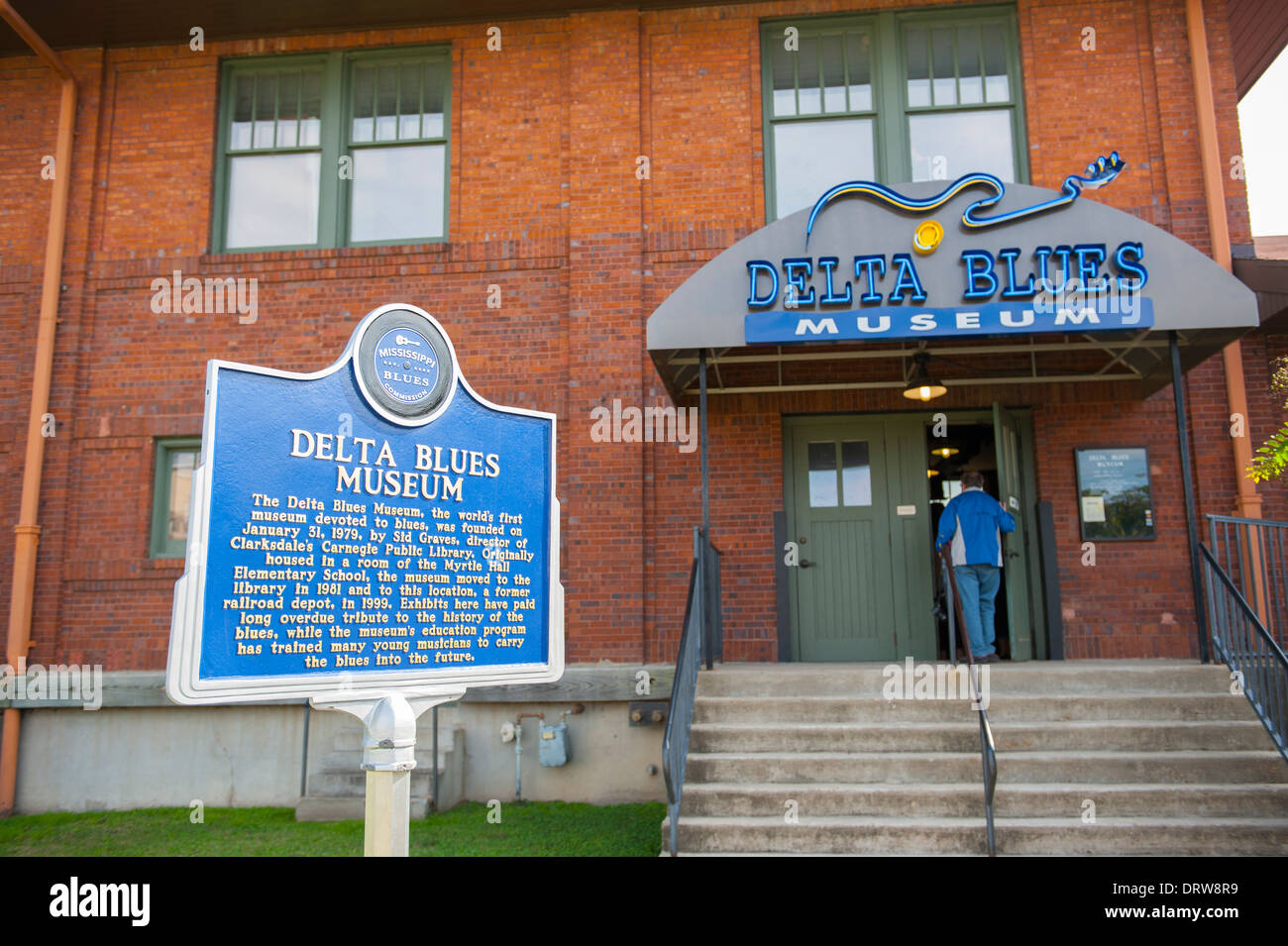 USA Mississippi MS Miss Clarksdale Delta Blues Trail music history exterior of the Delta Blues ...