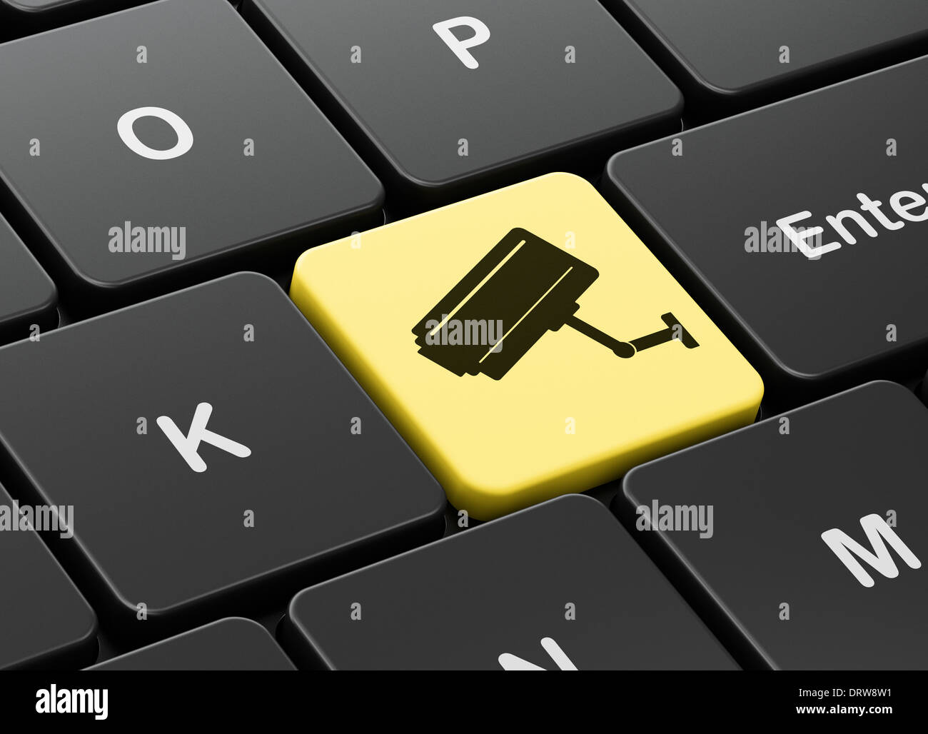 Security concept: Cctv Camera on computer keyboard background Stock ...